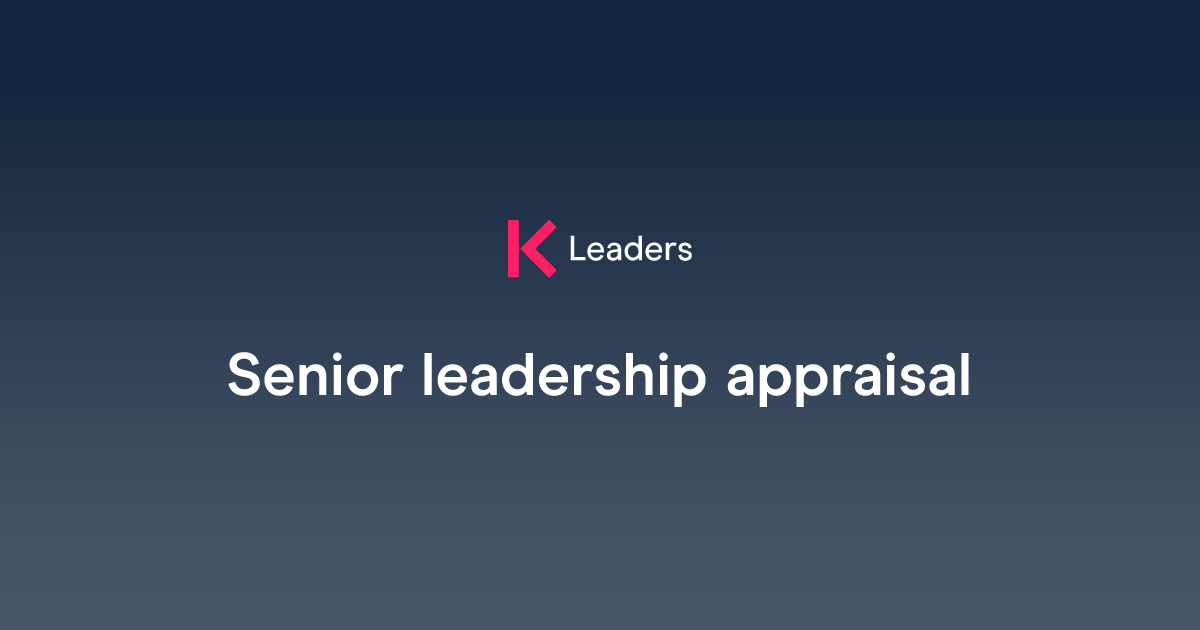 Senior leadership appraisal | The Key Leaders